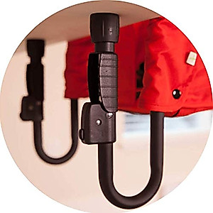 guzzie+Guss Perch Clip On Table Chair - Easy & Secure Setup for Travel (Including Restaurants, Picnics), at Home (Kitchen Islands, Dining Tables) with Machine Washable Fabric, Salt & Pepper (GG201SP)