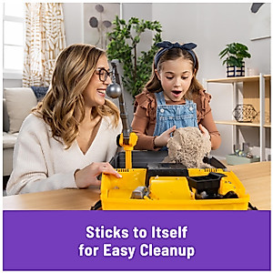 Kinetic Sand, Construction Site Folding Sandbox with Toy Truck and 2lbs of Play Sand, Sensory Toys for Kids Ages 3 and up