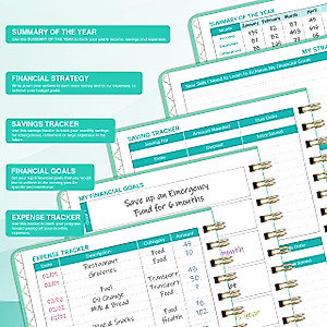 Budget Planner - Budget Book with Bill Organizer and Expense Tracker, 6.1" x 8.25", 12 Month Undated Finance Planner/Account Book to Take Control of Your Money, Start Anytime - Mint