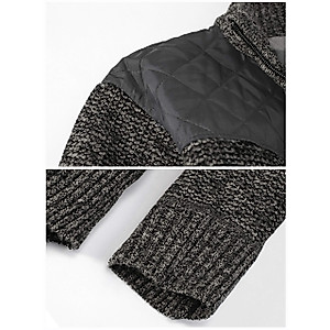 Gioberti Boy's Knitted Full Zip Cardigan Sweater with Soft Brushed Flannel Lining, Melange Charcoal, Size 12