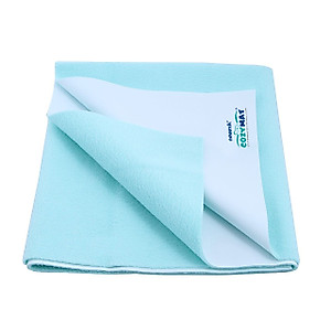 Newnik Cozymat Waterproof, Breathable, Reusable Mat/Underpad/Absorbent Sheets/Mattress Protector (Size: 140 x 100 Centimeter, Seagreen)