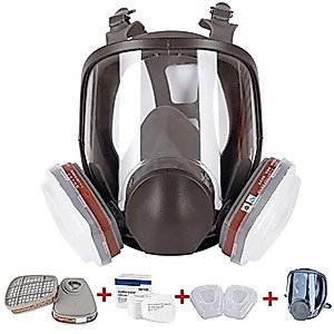 No/Brand 15in1 Full Face Respirator Reusable,Full Face Wide Field of View,Widely Used in Organic Gas,Paint spary, Chemical,Woodworking(for 6800 Respirator)