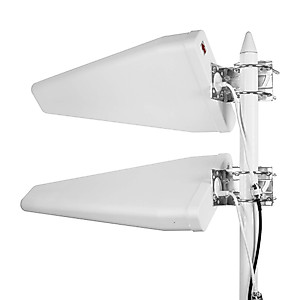 4G LTE / 5G NR Dual MIMO Wideband Directional Antenna 600-6000 MHz, 10dBi LTE Fixed Mount Yagi Network Booster Complete Kit with 30 feet RG58 Cable, SMA Male to Female and TS9 Connectors