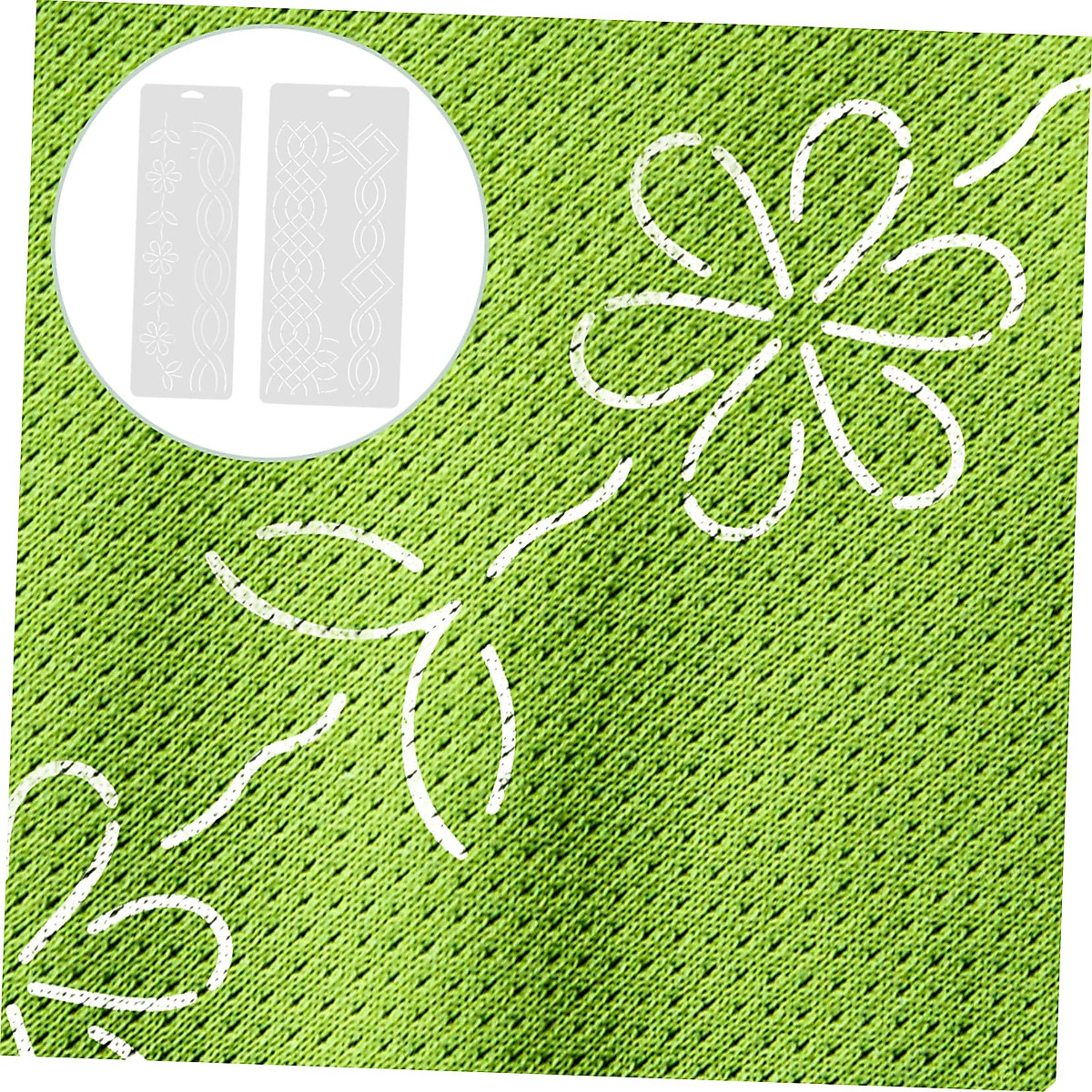 2pcs Embroidery Template DIY Sewing Templates Quilting Craft Sewing Patchwork Template Shaped Templates Sewing Supplies Plastic Quilting Tools DIY Quilting Templates DIY Templates