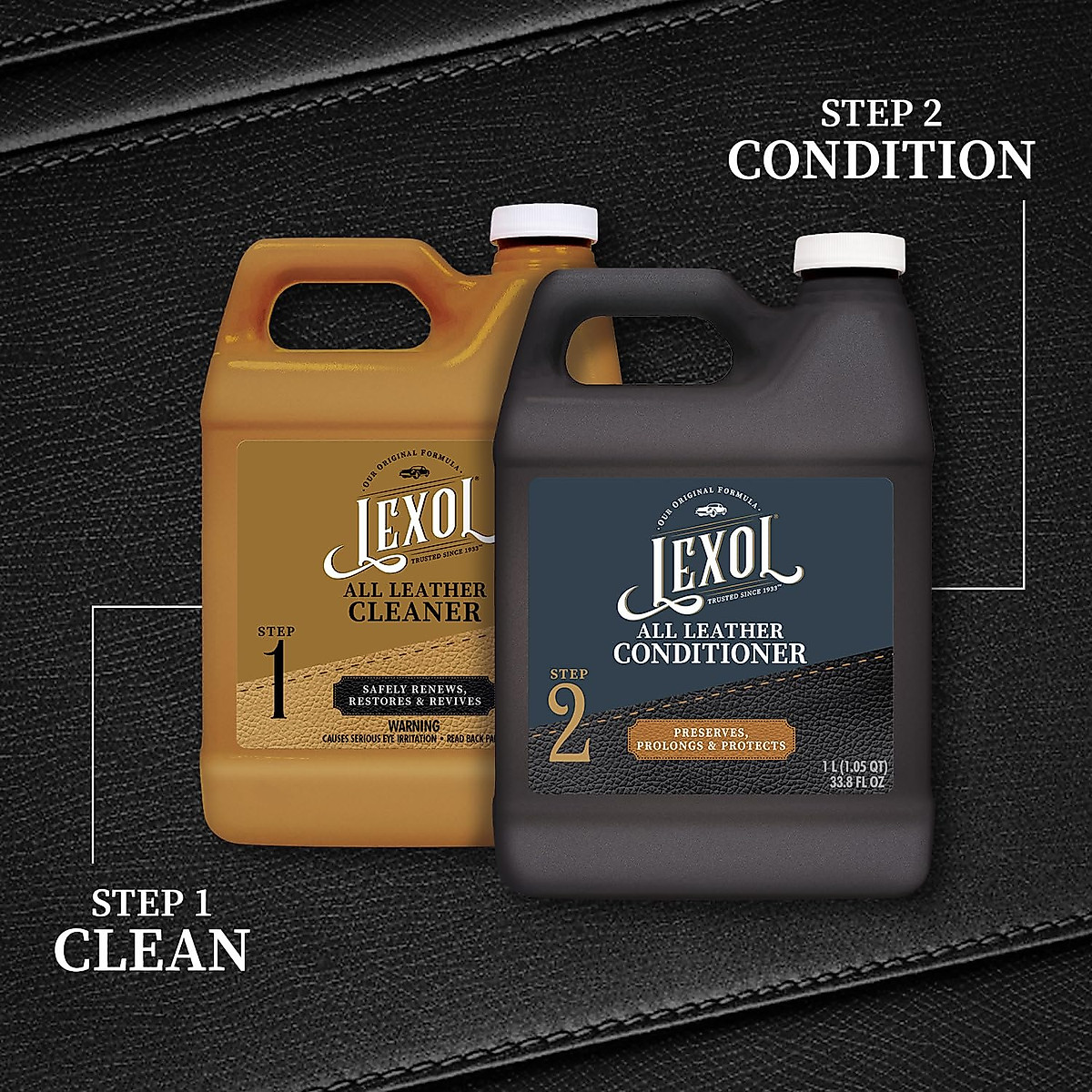 Lexol All Leather Conditioner that Preserves, Prolongs and Protects, 1-Liter, Black