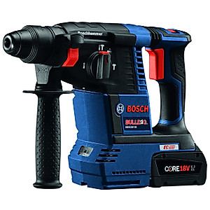 Bosch GBH18V-26K24 18V EC Brushless 1" SDS-plus Bulldog Rotary Hammer Kit with CORE18V 6.3 Ah Batteries