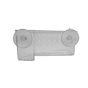 TG,LLC Treasure Gurus Clear Suction Cup Shower Caddy Shelf Wall Mount Bathroom Organizer Soap Holder Bath Storage Rack