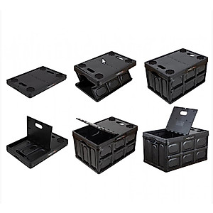 Greenmade InstaCrate Grande Black Collapsible Storage Container with Lid 16.5 Gallon Made in USA