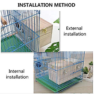 Parakeet Nesting Box, Bird Nest Breeding Box Cage Wood House for Finch Lovebirds Cockatiel Budgie Conure Parrot, 8'' X 5'' X 5''