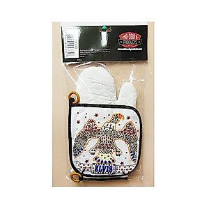 Elvis Pot Holder Oven Mitt Set White Jumpsuit