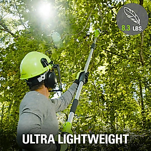 Greenworks 20192 8.5-Inch 6.5 Amp Electric Corded pole saw, Green