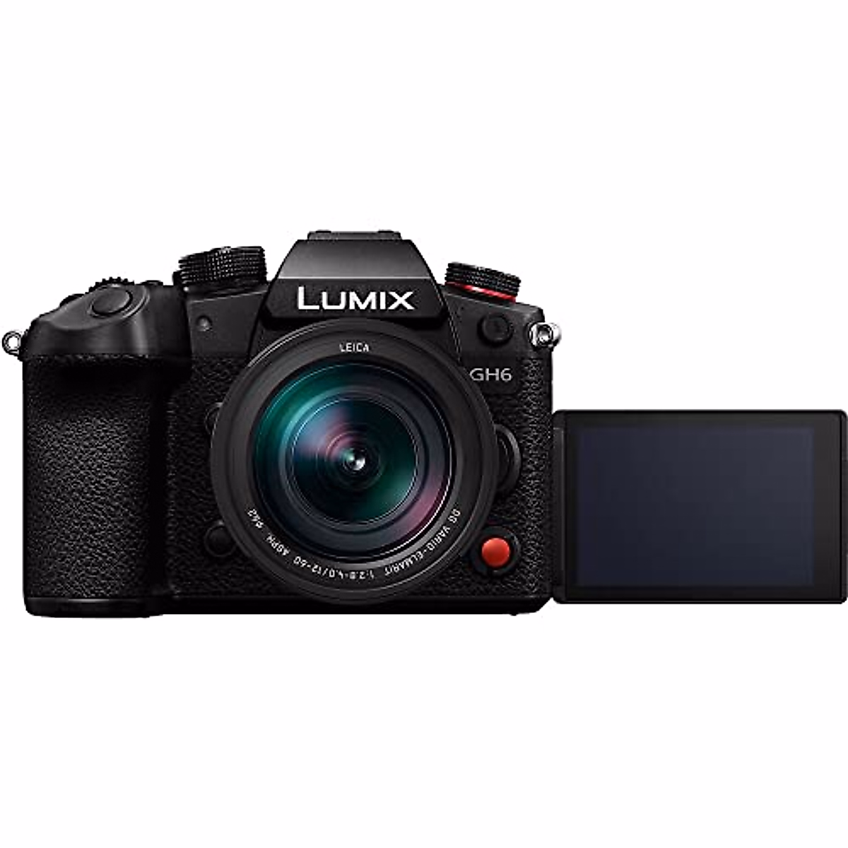 Panasonic Lumix GH6 Mirrorless Camera with 12-60mm f/2.8-4 Lens (DC-GH6LK) + Sony 64GB Tough SD Card + Card Reader + Case + Tripod + Hand Strap + Memory Wallet + Cap Keeper + Cleaning Kit (Renewed)