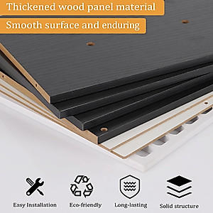 Echaprey Cell Phone Holder Classroom Pocket Chart Wooden Cell Phone Storage Cabinet with Lock 33 Slots Desktop Cell Phone Holder for Classroom Office (33 Slots Black)