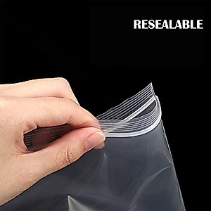7x9.5 Inches Zipper Bags, 5.5x8.5 Book Protectors, Water Proof Book Bag for 5.5x8.5 Paperback Fiction, 100 PCS