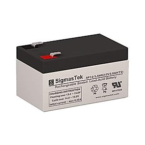 SigmasTek SP12-3.5HR Battery, 12 Volt 3.5 Amp Hours F2 Terminal