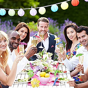 Drink Umbrellas Cocktail Picks Parasol Cocktail Umbrellas Sticks with Wood Toothpicks for Summer Hawaiian Cupcake Toppers Umbrella Sticks Tropical Wedding Party Decor(150 Pieces)