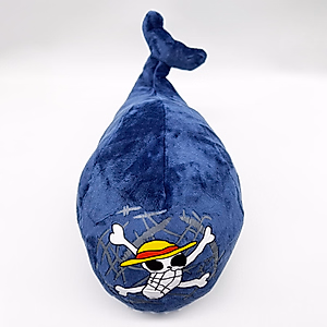 YJacuing 12in Anime One Piece Blue Whale Laboon Plush, Cute Cuddly Soft Stuffed Collectible Animal Plushie Doll Pillow Toy