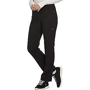 Cherokee Infinity Drawstring Scrub Pants for Women, Stretch Performance Fabric CK100A, M, Black