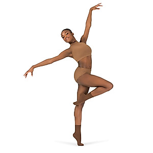Natalie Dancewear Kids Skin Tone Dance Socks Black NSOCKC
