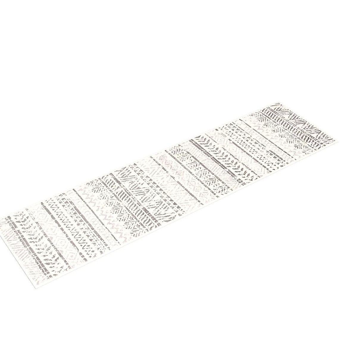 Rugshop Geometric Boho Perfect for high Traffic Areas of Your Living Room,Bedroom,Home Office,Kitchen Runner Rug 2' x 7' Gray