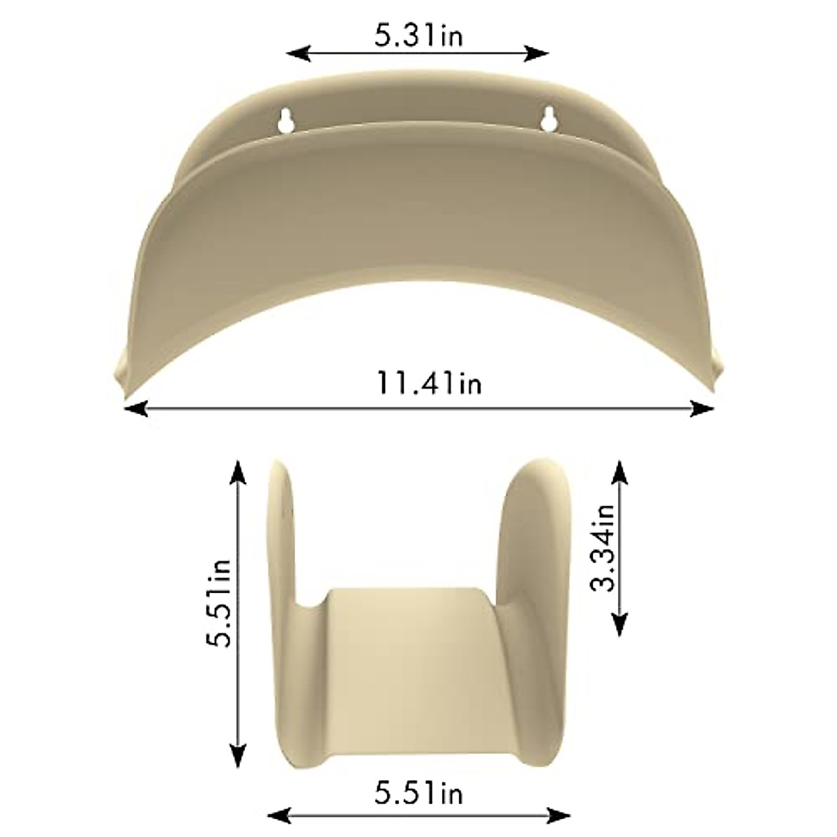 Gardzen Steel Wall-mounted Heavy Duty Beige Hose Bracket, Car Hose Holder, Carrier, Support For Garden Hose Hanger