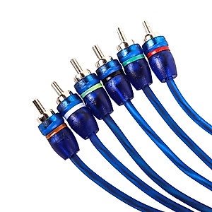 Skar Audio 17-Foot 6-Channel Twisted Pair RCA Interconnect Cable for Personal Computer- SKAR6CH-RCA17