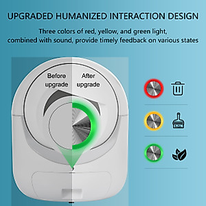 Self Cleaning Cat Litter Box, Anti-Pinch/Odor-Removal Design Large Automatic Cat Litter Box, Cat Litter Box for Multiple Cats with Garbage Bags/Brush, All Litter Can Use, Easy Clean, Smart App Control