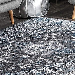 nuLOOM Transitional Medallion Lucille Area Rug, 5x8, Grey