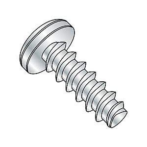 Small Parts 0410LPP Steel Thread Rolling Screw for Plastic, Zinc Plated, Pan Head, Phillips Drive, #4-20 Thread Size, 5/8" Length (Pack of 100)