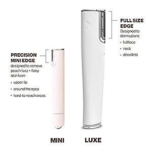 DERMAFLASH Mini Dermaplaning Tool for Precision Peach Fuzz Removal, Blush