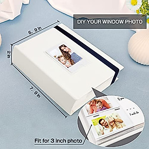 Photo Album for Fujifilm Instax Mini Camera, 180 Pockets Instax Mini Album with Memo Areas, 2X3 Photo Album for Polaroid 2x3 ZINK Film Camera, Fujifilm Instax Mini 1112 9 8 40 Evo Instant Camera, White