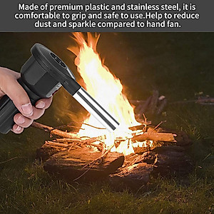 Honio 16.5 X 8 X 13.8cm Fire Blower BBQ Blower Battery Operated Picnic Grill Barbecue Camping for Charcoal