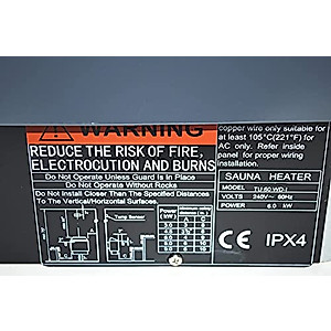 Turku 240V 6KW 300 Cu.Ft. Wet & Dry Sauna Stove Built-in Control