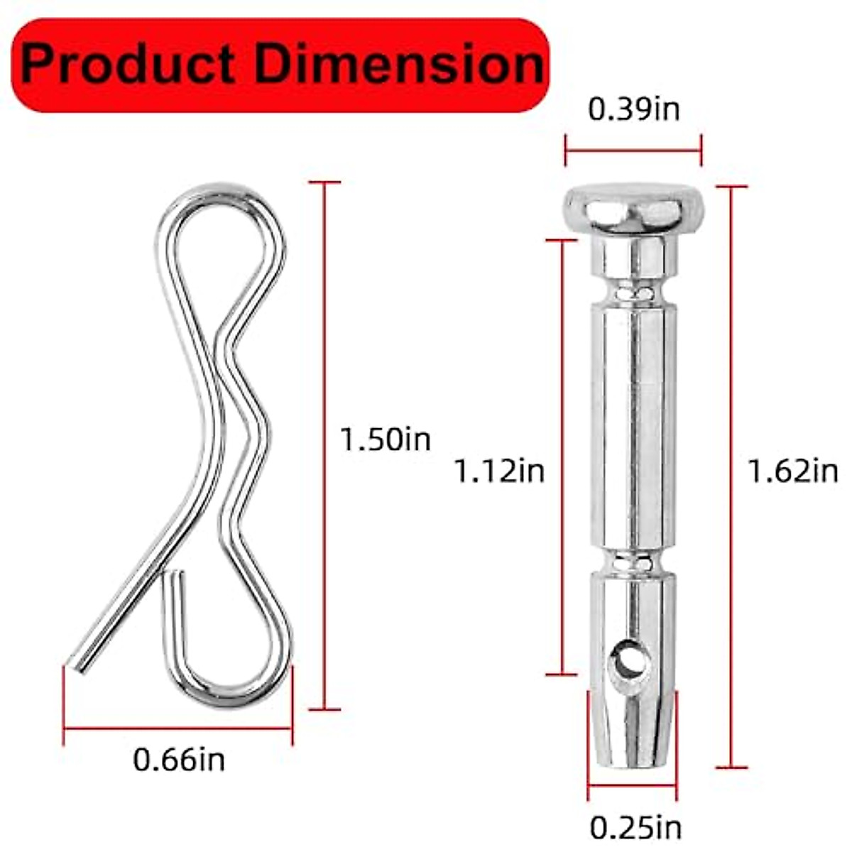 Multisland 2 Stage Snow Blower Shear Pins 20 Pcs Auger Shear Pins & 20 Pcs Cotter Pins 738-04124 and 714-04040 Replacement Shear Pin Kits Fit for MTD Cub Cadet, Troy-Bilt, Craftsman