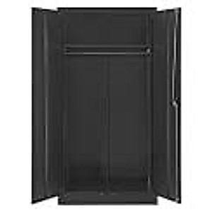 Global Industrial Assembled Wardrobe Cabinet, 36x24x72, Black