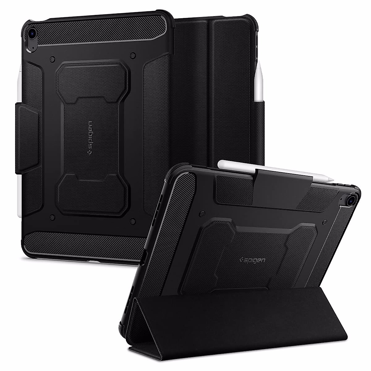 Spigen Rugged Armor Pro Case Compatible with iPad Air 6th M2 (2024) / 5th (2022) / 4th Generation (2020) 11 Inch and 10.9 Inch Case - Black