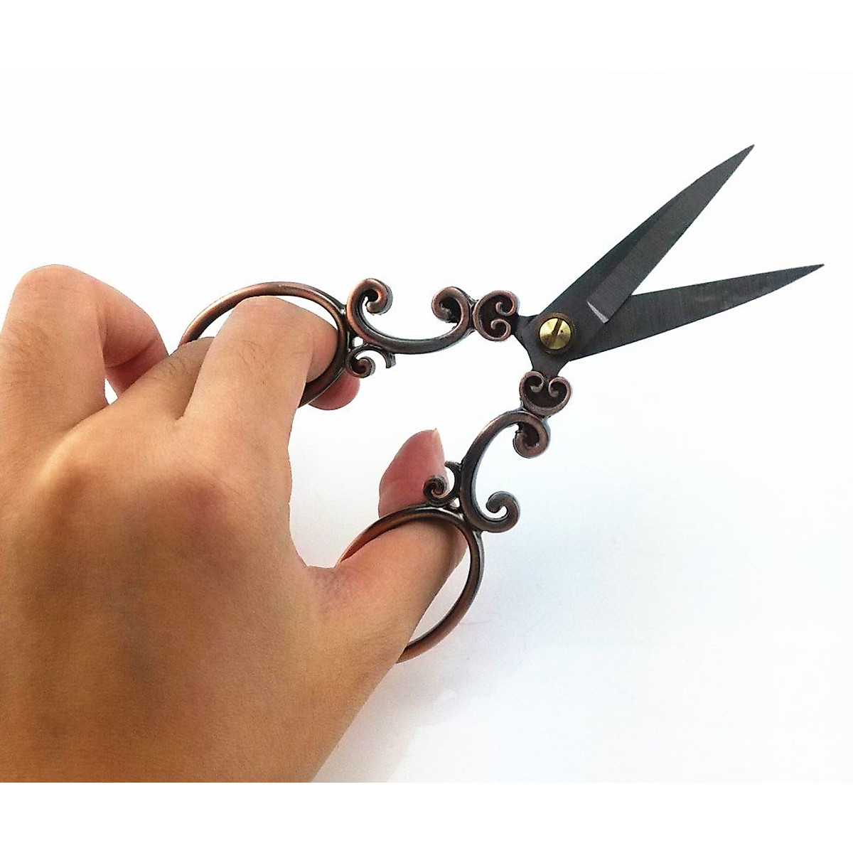 yueton Vintage European Style Needlework Embroidery Scissors (Copper)