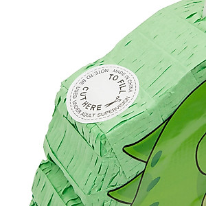 BLUE PANDA Dinosaur Pinata for Boys Birthday Party Supplies, Fun Dino Decorations, Green (Small, 13.8 x 3.0 x 13.5 in)