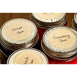 MONEST Waterproof & Oil Resistant Label Stickers for Jars and Lids |Pantry Labels | Mason Jar Labels | Sticker Labels | Canning Labels | Spice Labels | Bottle Labels | Mason Jar Labels (Golden Flower)