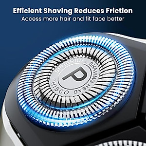 Phisco 203D-6A Replacement Shaver Heads (3-Pack) - ValueDuo Upgrade for RMS8112 Series | Waterproof Universal Fit Electric Razor Heads | Enhance Your Grooming Routine