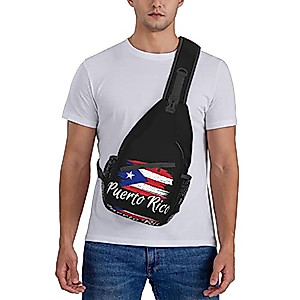 MANQINF Puerto Rico Casual Daypack Bag Puerto Shoulder Bag Chest Bags Picnic Crossbody Bag Travel Hiking