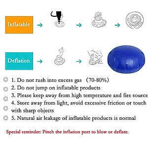 VkerQerd Kids Swing Hammock Pod Chair Replacement Inflatable Cushion, 27.5 in Swing Hammock Pod Chair Thickened PVC Inflatable Cushions (Blue)