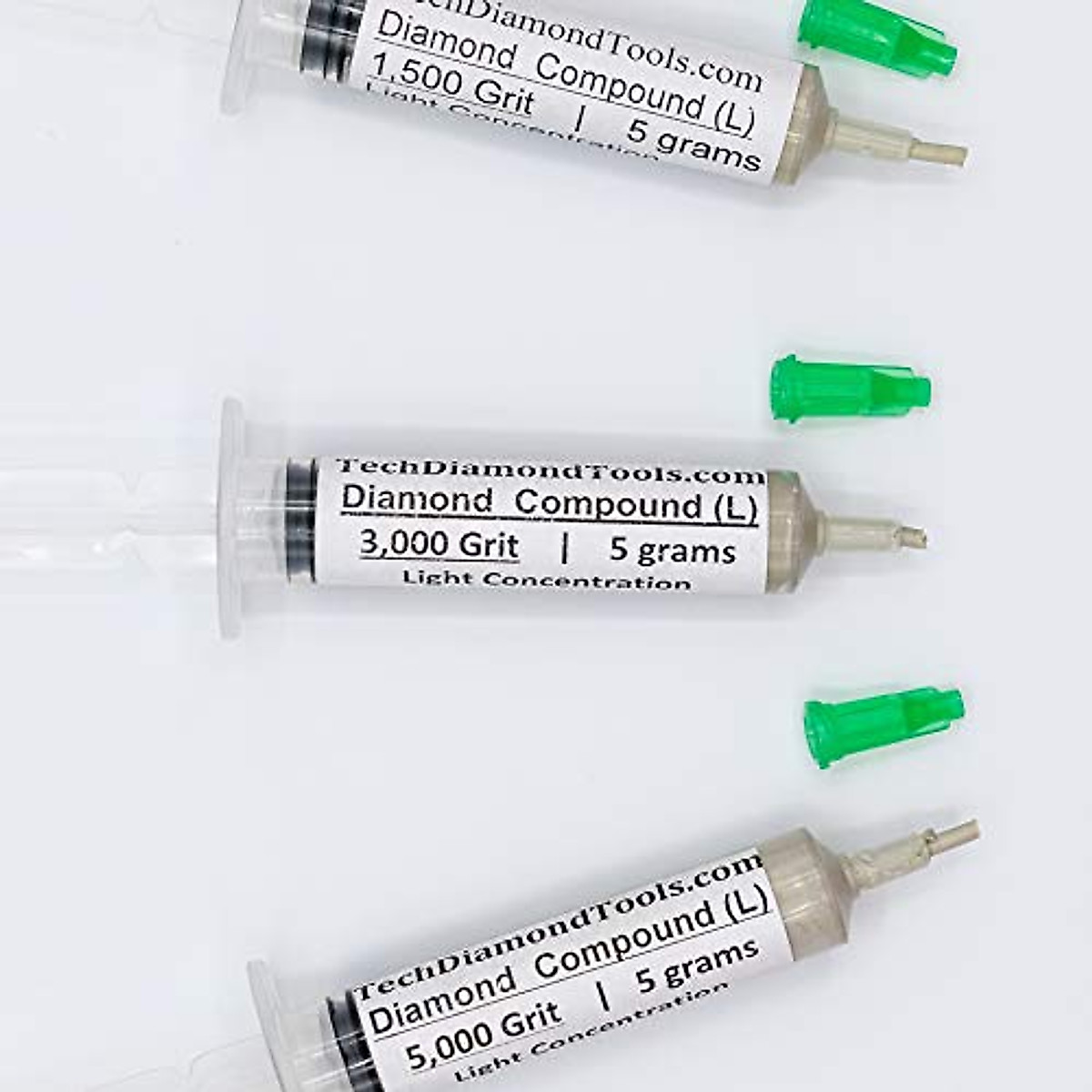 TechDiamondTools Kit of 3 Diamond Glass Polishing Compound Polishing Paste 1500 3000 8000 Grit 10 Grams Each for Glass Windshield Scratch Remover with 10% of Diamond Powder USA Made