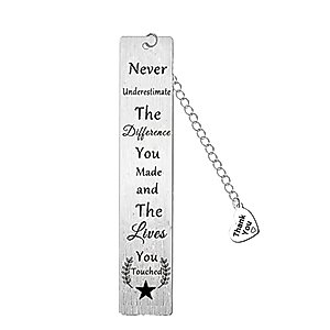 Thank You Gifts Leaving Gifts for Colleagues Teacher Nurse Never Underestimate The Difference You Made Bookmark Presents Appreciation Gifts Going Away Gift Goodbye Gifts (Never Underestimate)