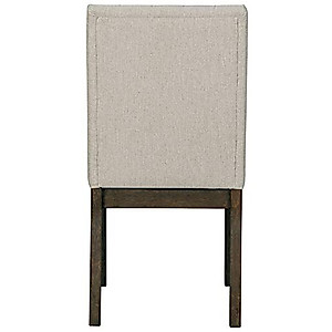 Signature Design by Ashley Dellbeck Contemporary Upholstered Channel Stiched Dining Chair, 2 Count, Beige