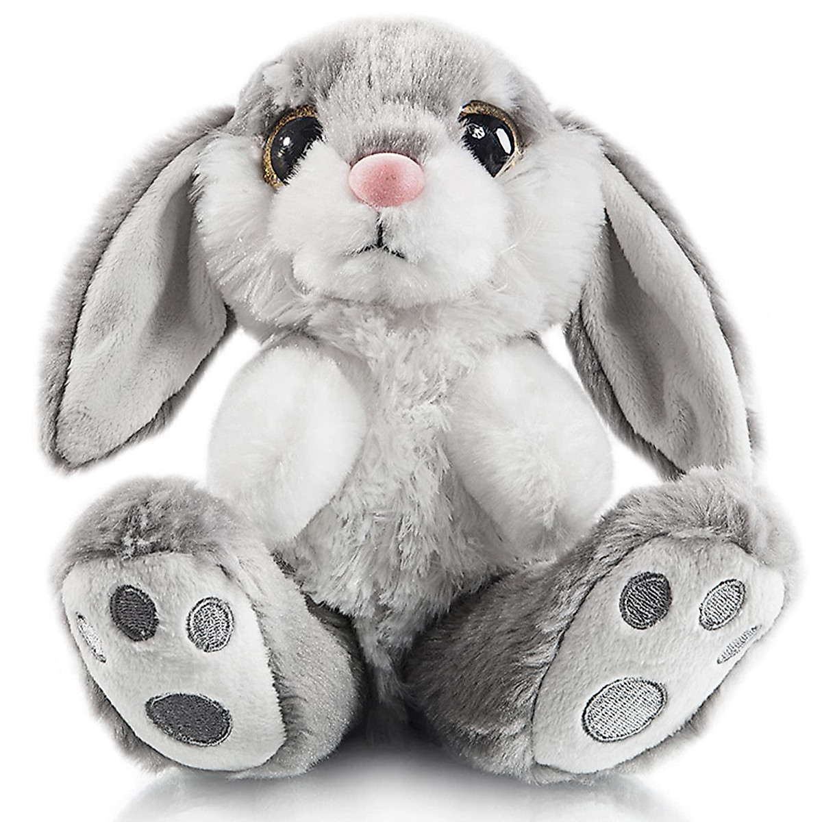 My OLi Bunny Rabbit Stuffed Animal Plush Bunny 8.5" Easter Stuffed Bunny with Floppy Ear Plush Rabbit Bedtime Friend Plush Toy Gifts for Girls Boys Kids, Gray
