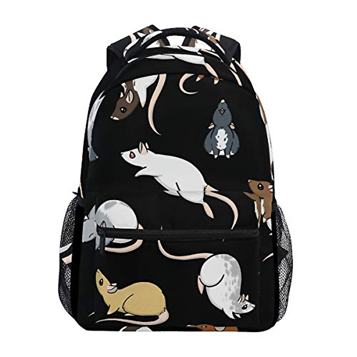 Backpacks Rat Mouse Pattern College School Book Bag Travel Hiking Camping Daypack
