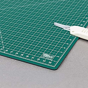 US Art Supply 24" x 36" GREEN/BLACK Professional Self Healing 5-Ply Double Sided Durable Non-Slip Cutting Mat Great for Scrapbooking, Quilting, Sewing and all Arts & Crafts Projects