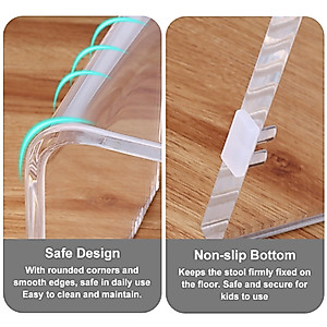 Acrylic Non-Slip Step Stool, 12.6 Inches Acrylic Small Step Stool, Toilet Stool, Plant Stand, Footstool, Display Rack