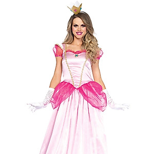 Leg Avenue 2 Piece Classic Pink Princess Full Length Ball Gown Costume Set with Gloves for Women, X-Large